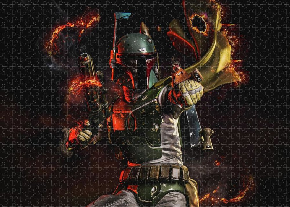 Boba Fett - Portrait - Puzzle – Aaron Kyle Fine Arts